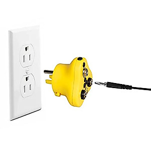 KooMall 1Meg Ohm Safe Grounding Plug for Wrist Straps, Anti Static Mat, ESD Sensitive Device, Earth Outlet Socket Adapter for Antistatic Bracelets Wristband, Ground Cable Cord Wire (1xStuds+2xJacks)