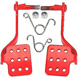 YOXUFA Go Kart Pedals Kits with Throttle Brake Pedal Return Springs for Predator 212cc 196cc 6.5hp Radio Flyer Road Rocket Azusa Carter Vintage Go Kart Cart Racing Drift Trike Silver Parts