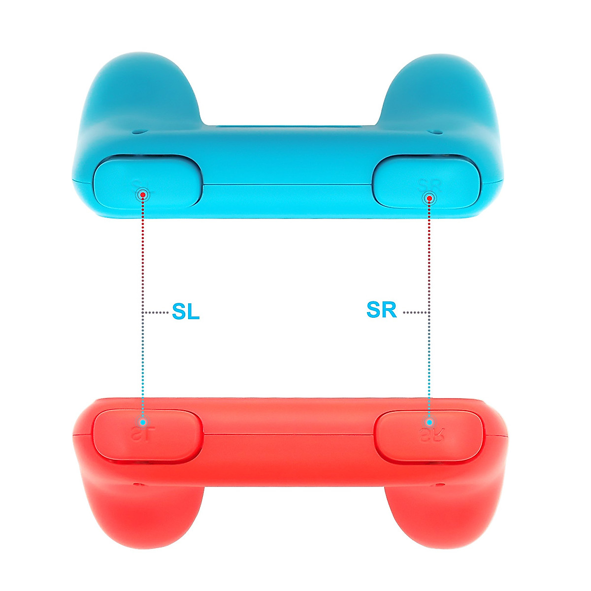 Hand Grips for Switch and for Switch OLED JoyCons, FYOUNG Hand Grips Controllers Compatible with Switch for Joy Con and Switch OLED Model 2021 (4 Pack)(Red-Blue-Green-Pink)