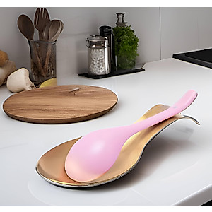 RONDURE Elegant Spoon Rest Holder for Stove Top - Cooking and Kitchen Utensil Holder - Retro Gold Culinary rest