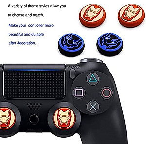 6PCS Analog Thumb Grip Cover, Dualsense Wireless Controller Game Remote Joystick Cap, Magical Non-Slip Silicone Grip Protective Cover, Suitable for PS5/PS4/Xbox one/360/NS PRO(hlg)