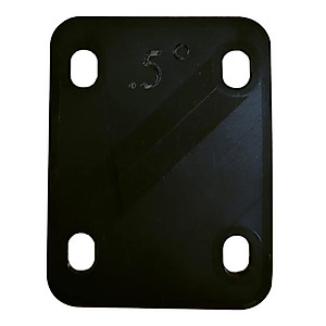 TUOREN Guitar Neck Shims 3Pcs 0.25°, 0.5°, and 1°Degree Nylon Gasket for Guitar and Bass Bolt-on Neck Repair 3 x 2.2inch Black (Black)