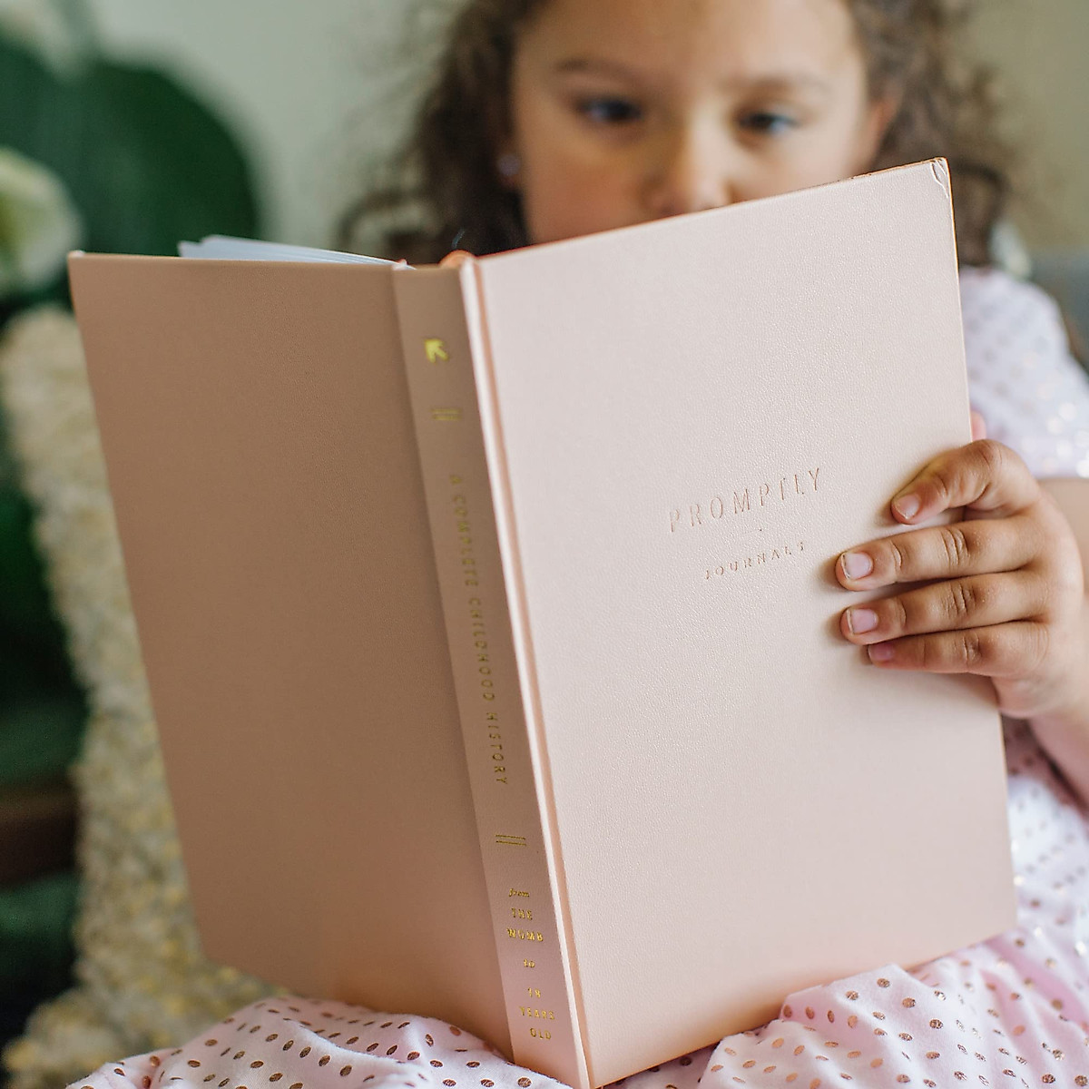 Promptly Journals, A Complete Childhood History: From Pregnancy to 18 Years Old (Country Peach, Orange, Leatherette) | Baby Book and Pregnancy Journal | Baby Memory Book