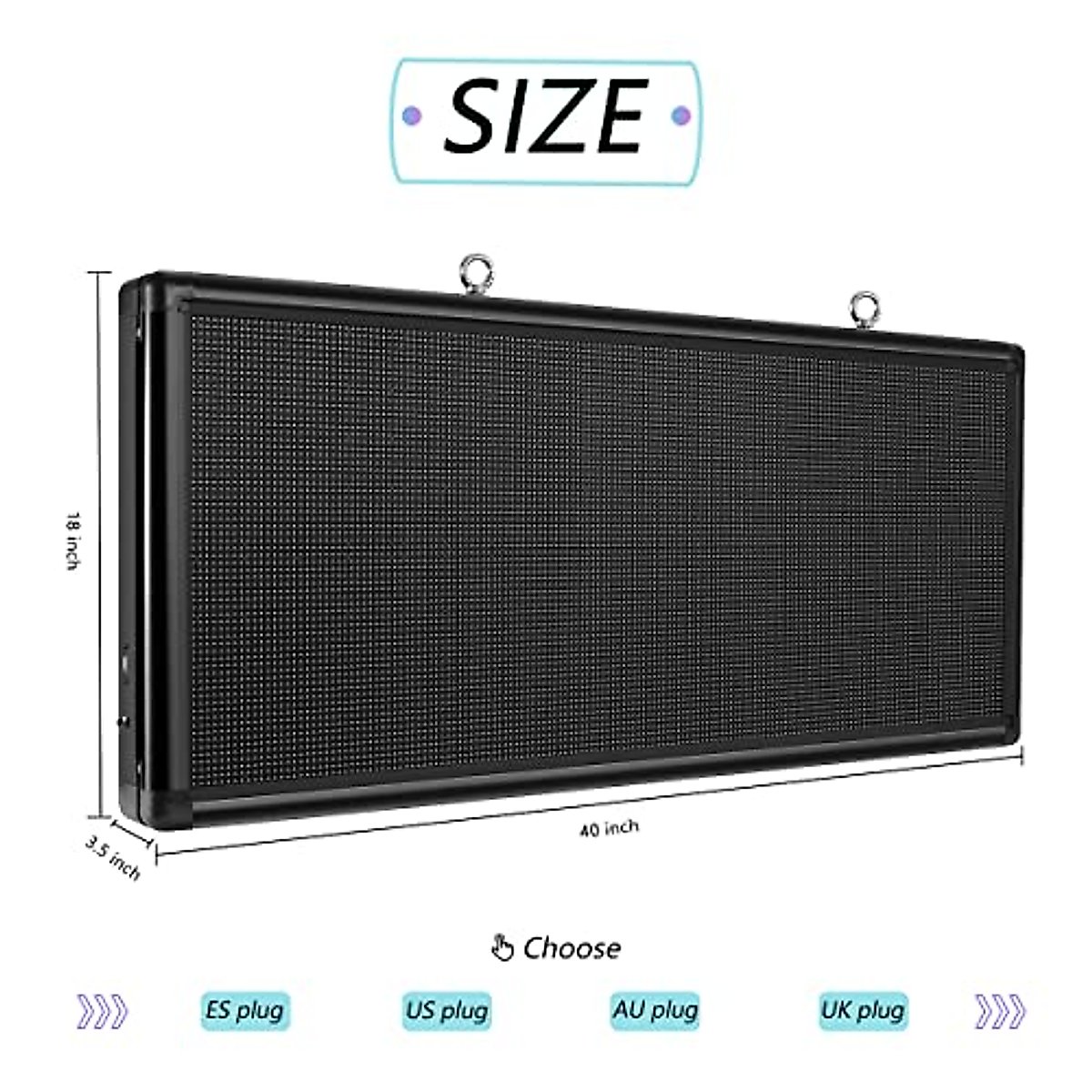 CX PH6 Outdoor LED Scrolling Sign 40'' x 18'' Full Color WiFi LED Sign Display Board with High Resolution High Brightness and New SMD Technology - Programmable LED Sign