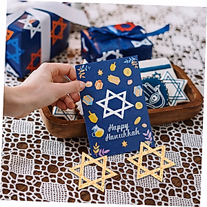 MERRYHAPY 50Pcs Jewish Star Confetti Hanukkah Decorations Non-woven Table Scatter for Hanukkah Party