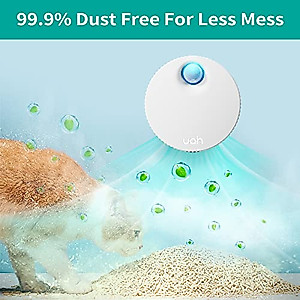 uahpet Cat Litter Deodorizer Litter Box Odor Eliminator 99.9% Dust-Free for All Kinds of Cat Litter Box Bathroom Wardrobe Kitchen and Small Area（ 80% Deodorization /99% Deodorization)