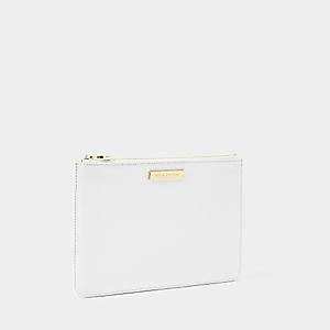 KATIE LOXTON Bridal Stone Love Laughter and Happily Ever After Womens Vegan Leather Clutch Pouch Pearl Color