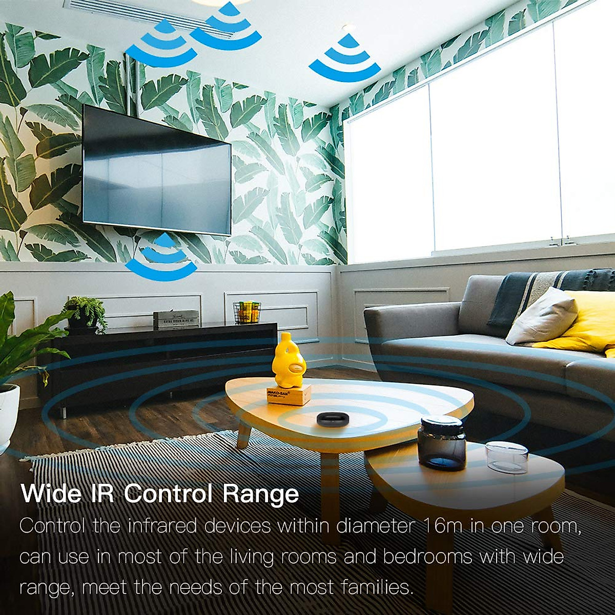 MOES WiFi Smart IR Remote Controller Smart Home Infrared Universal Remote Blaster,One for All Control AC TV DVD CD AUD SAT etc,Compatible with Alexa and Google Home,No Hub Required