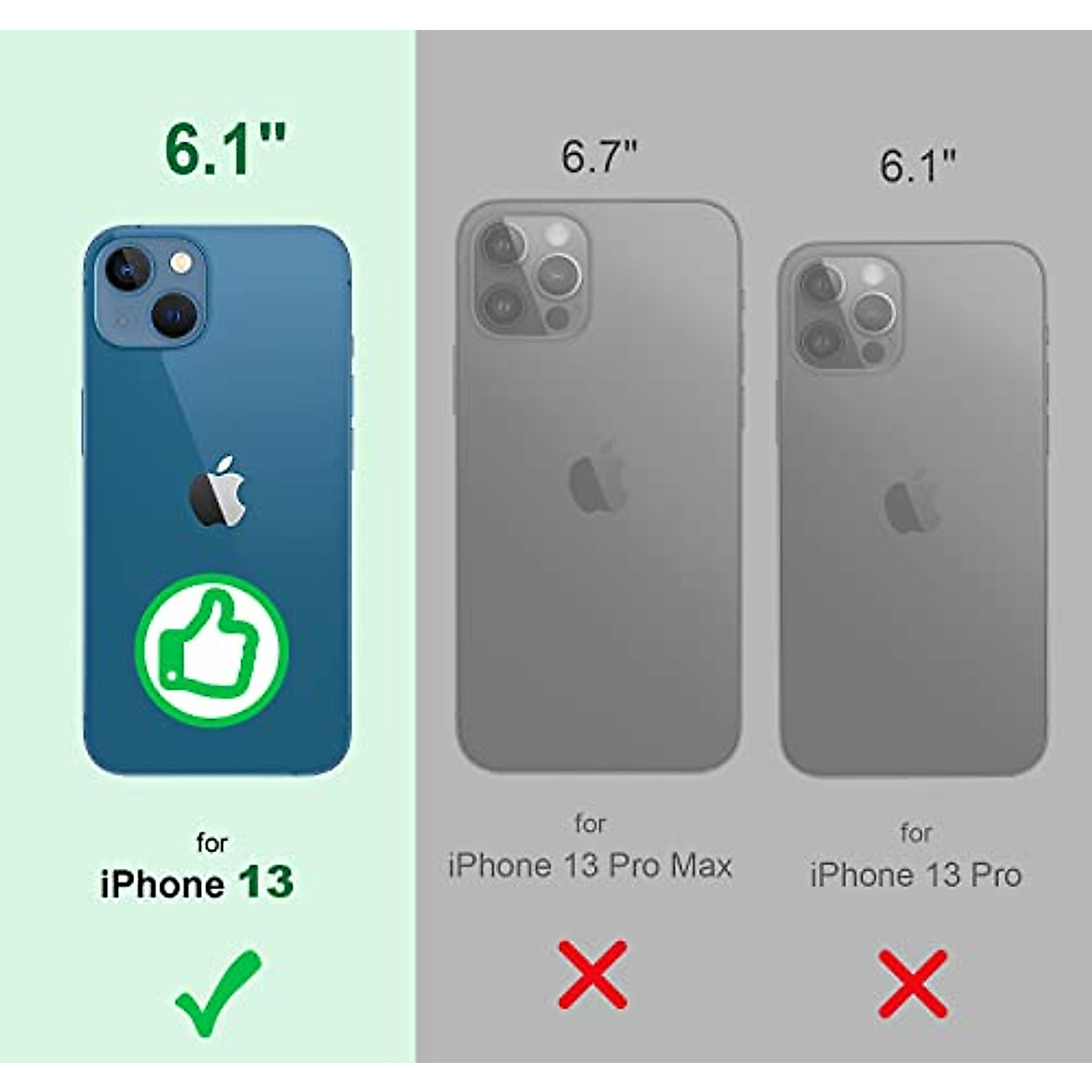 Shields Up Designed for iPhone 13 Case, Minimalist Wallet Case with Card Holder and Ring Kickstand/Stand, [Drop Protection] Slim Protective Cover for Apple iPhone 13 (6.1 inch) - Clear