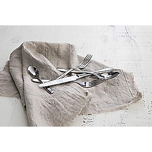 Fortessa Grand City Flatware 20 Piece Set, 10", Silver,