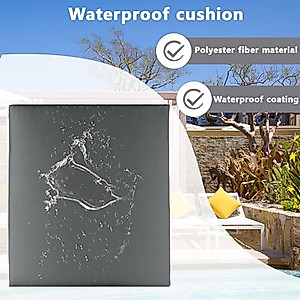 PERFECT GARDEN Outdoor Lounger Cushion 75''L x 24''W Patio Furniture Chair Cushion Chaise Lounge Cushion Waterproof for Garden Lawn Pool - Set of 2