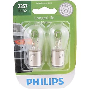 Philips automotive lighting 2357 LongerLife Miniature Bulb, 2 Pack (2357LLB2)