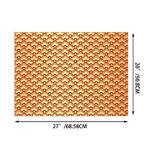 New Year Wrapping Paper Set, 12 Sheets Chinese New Year Wrapping Paper 4 Style Red and Gold Gift Wrap New Year Birthday Party Decoration New Year Gift Wrap for Chinese New Year Decorations 20'' x 27''