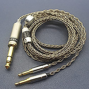 Youkamoo 6.35mmHeadphone Cable Compatible for AH-D600, AH-D7200, AH-D7100, Focal Elear Headphones 8 Core Silver Plated Replacement Audio Upgrade Cable