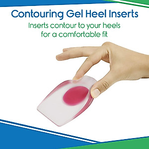 ViveSole Heel Cups for Kids for Pain Relief (2 Pairs) - Gel Cushions for Severs Disease, Plantar Fasciitis, Bone Spur - Silicone Inserts for Shoes, Orthopedic Shock Absorbing Pads for Support