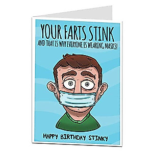 Funny Happy Birthday Card Your Farts Stink Design