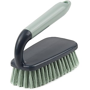 Scrub Brush | Shower Cleaning Brush | Comfort Grip & Stiff Flexible Bristles | Ideal for Cleaning Bathroom, Shower, Kitchen, Sink | Bristle Brush for Household Use, 1 Pack