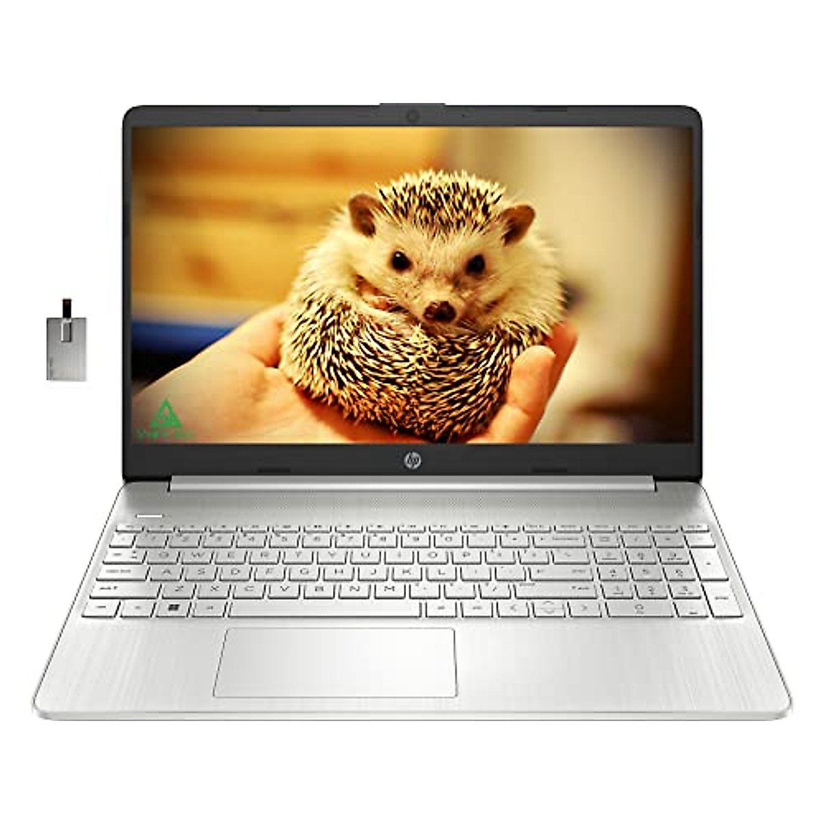 HP 2022 15.6" Touchscreen Laptop, 11th Gen Intel Core i3-1115G4 Processor, 16GB RAM, 256GB PCIe SSD, Intel UHD Graphics, HD Webcam, Windows 11 S, Natural Silver, 32GB Snowbell USB Card