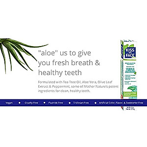 Kiss My Face Triple Action Gel Fluoride Free Toothpaste, 4.5 Ounce (Pack of 3)