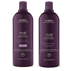Aveda Invati Advanced Rich Exfoliating Shampoo and Thickening Conditioner 33.8 oz