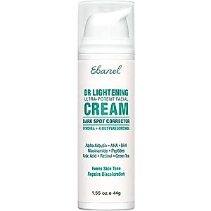 Ebanel Dark Spot Remover for Face Peel Skin Brightening Cream Melasma Hyperpigmentation Treatment Sun Spot Age Spot Freckle Remover Fade Cream, Synovea, 4-Butylresorcinol, Niacinamide, Glutathione