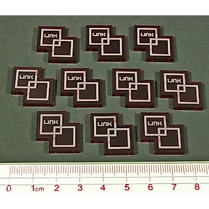 LITKO Net Hacker Token Sets | Compatible with Android: Netrunner | Credits | Advance | Brain Damage | Bad Publicity | Tag | Tracking (Transluscent Red-Link Tokens)
