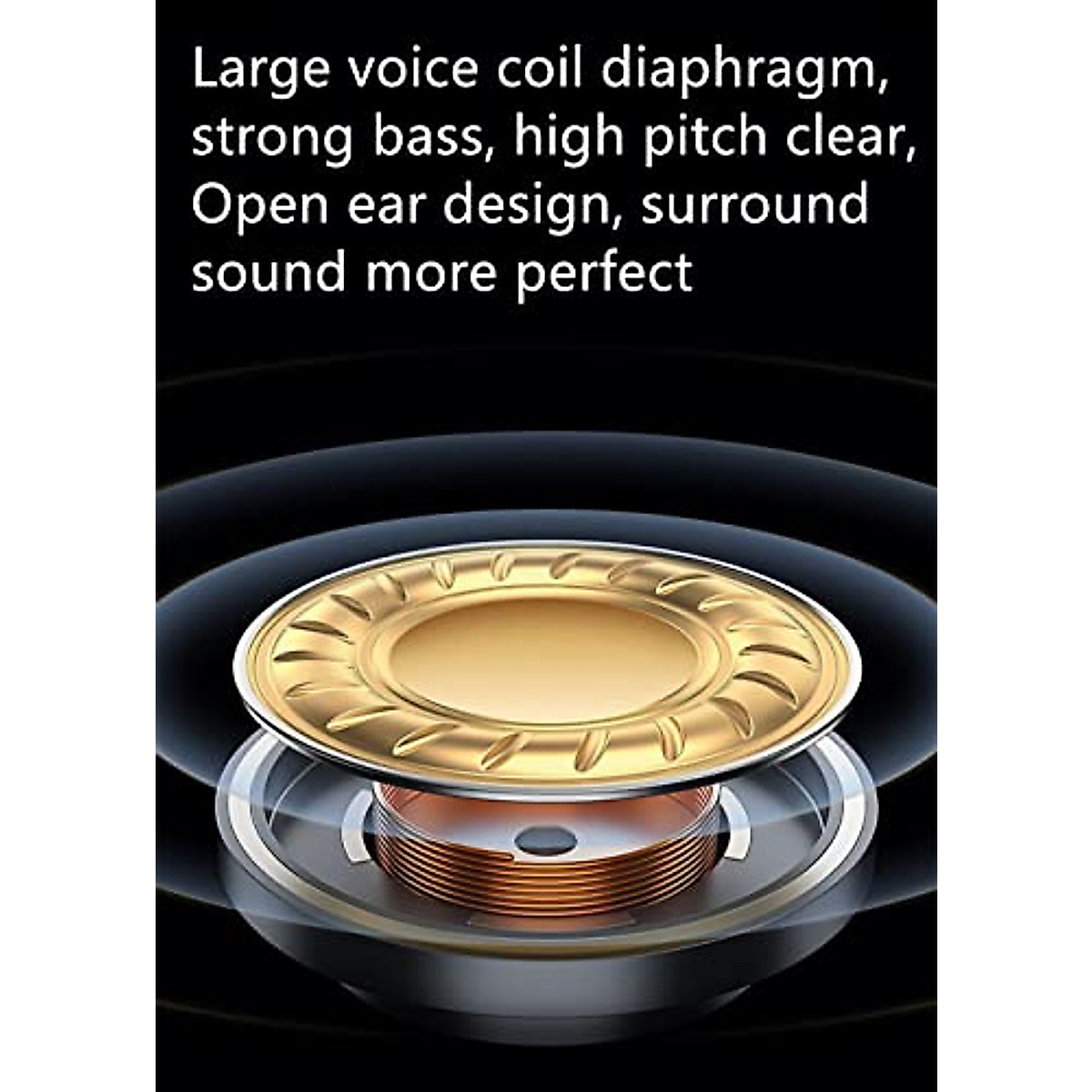 SMINKA Upgrade Wireless Earbuds, Charging Case Bluetooth 5.2 Headphones with Mic,Wireless Headphones Running with IP5 Waterproof Ear Hooks,Open Ear for Sport/Work