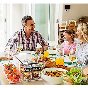 KOKITEA Clear Storage Bins With Lids, 4 Pack Plastic, Stackable Food Storage Organizer Bins For Kitchen Organization, Pantry And Fridge
