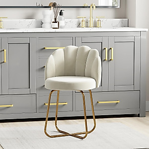 Hillsdale Catalina Vanity Stool for Make-up Rooms and Bathrooms, White