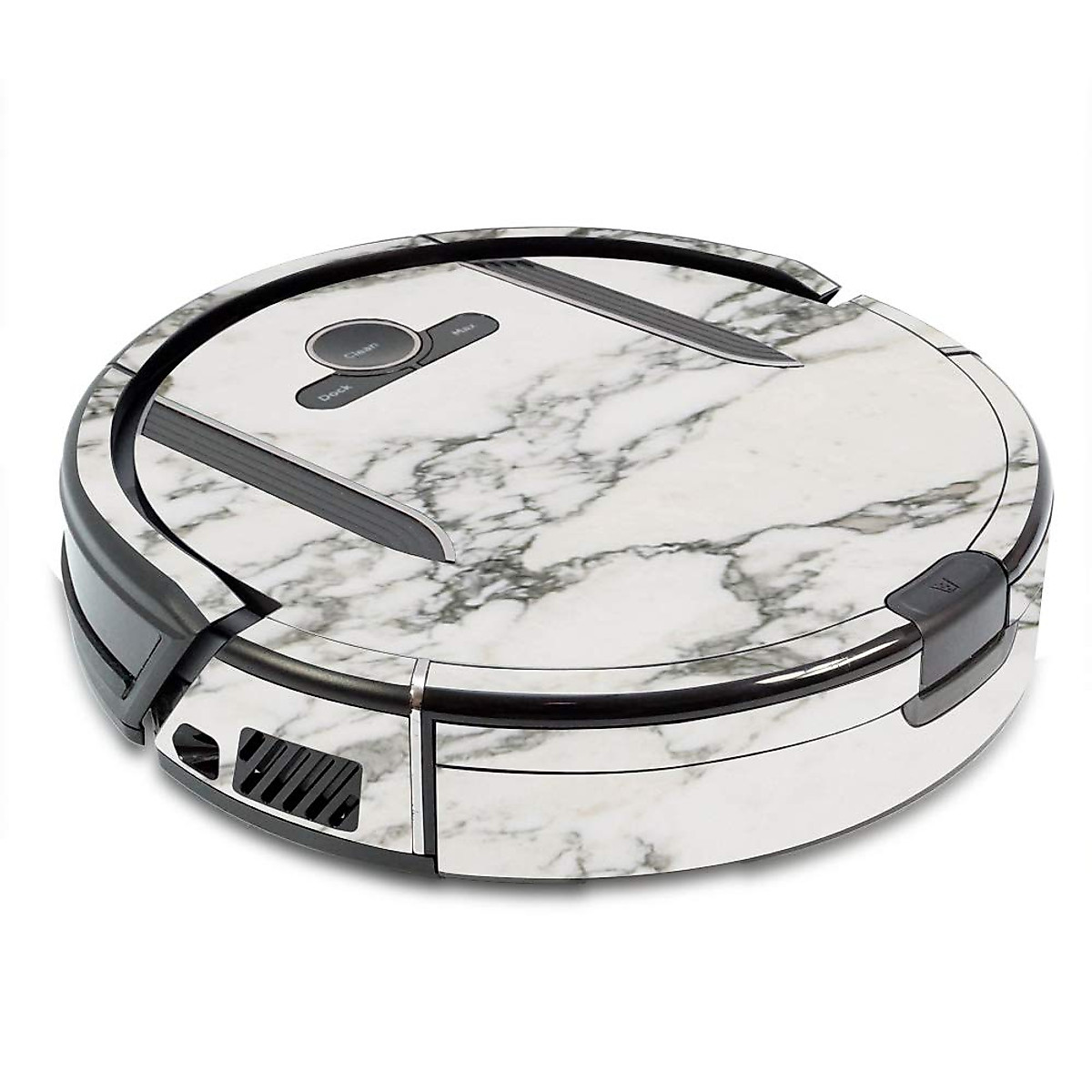 MightySkins Skin Compatible with Shark Ion Robot R85 Vacuum - White Marble | Protective, Durable, and Unique Vinyl Decal wrap Cover | Easy to Apply, Remove, and Change Styles | Made in The USA