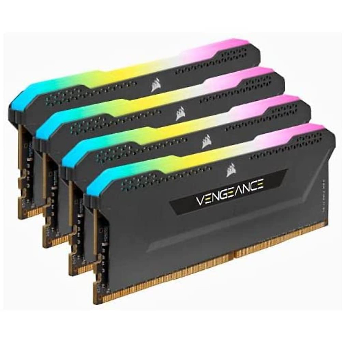 Corsair Vengeance RGB PRO SL 64GB (4x16GB) DDR4 3200MHz C16 Desktop Memory (10 Ultra-Bright RGB LEDs, Custom Performance PCB, Tight Response Times, Intel XMP 2.0) Black