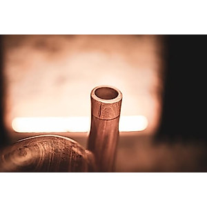 S-shaped Professional Didgeridoo for Meditation, Sound Healing Therapy, Yoga and Circular Breathing — NOT MADE IN CHINA — Mahogany Wood, 2-YEAR WARRANTY