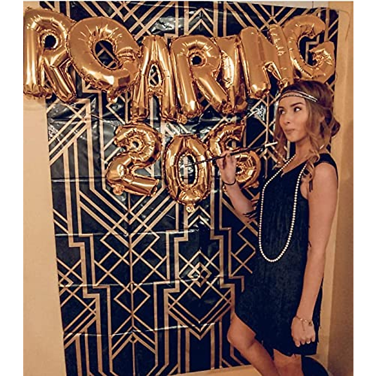 JeVenis Roaring 20s Balloons Great Gatsby Birthday Decor 20th Birthday Party Balloons 20 Anniversary Decorations Roaring 20s Flapper Party Roaring Twenties Birthday Balloon