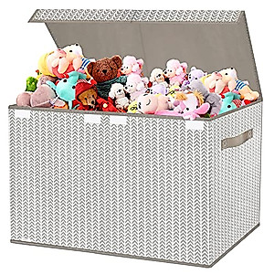 VERONLY Over the Door Hanging Organizer with 5 Large Pockets 1 Pack + Large Toy Box Chest Organizer Bins for Boys Girls Kids 1 Pack