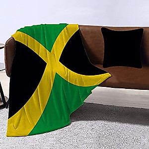 Jamaica Flag Jamaican Blanket Flannel Throw Blanket for Couch,Super Soft Cozy Warm Blanket Lightweight Throws for Bed Living Room, Gifts for Women Birthday Christmas 60"x50"