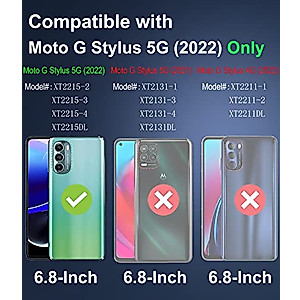Dahkoiz for Motorola Moto G Stylus 5G (2022) Case with Screen Protector [Tempered Glass] and Dust-Proof Cap, Support Magnetic Car Mount, Full Body Silicone Rubber Cover Phone Case, Black