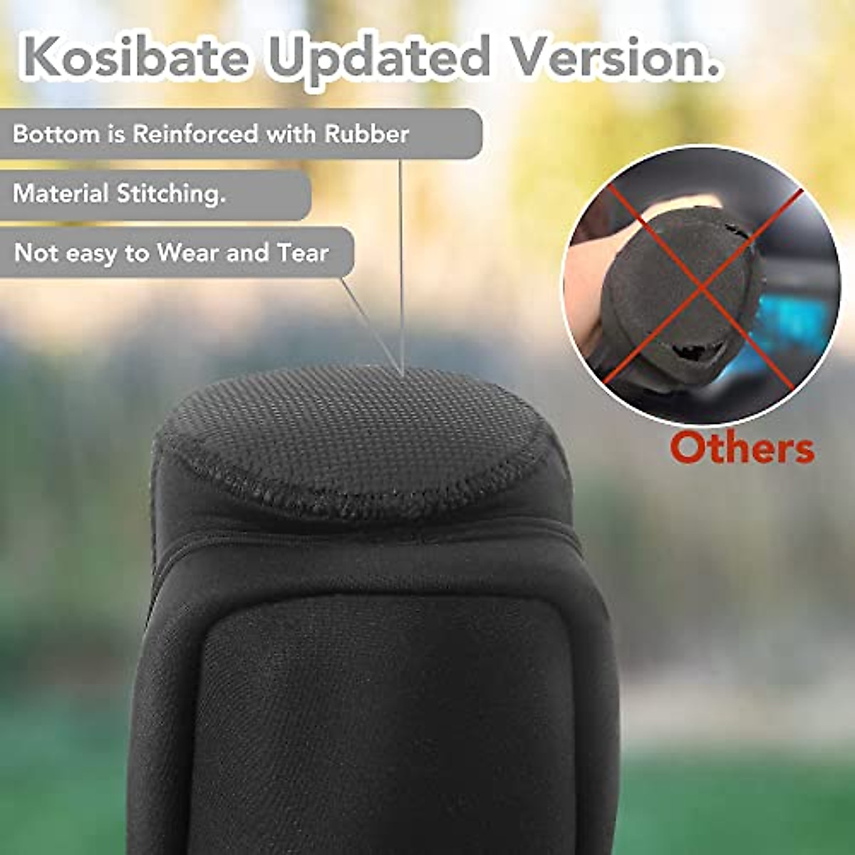 KOSIBATE Water Bottle Carrier Bag - Neoprene Water Bottle Sling Bag with Shoulder Strap, Handle Strap - Ideal Sports Water Bottle Accessory for Hiking Travelling Camping