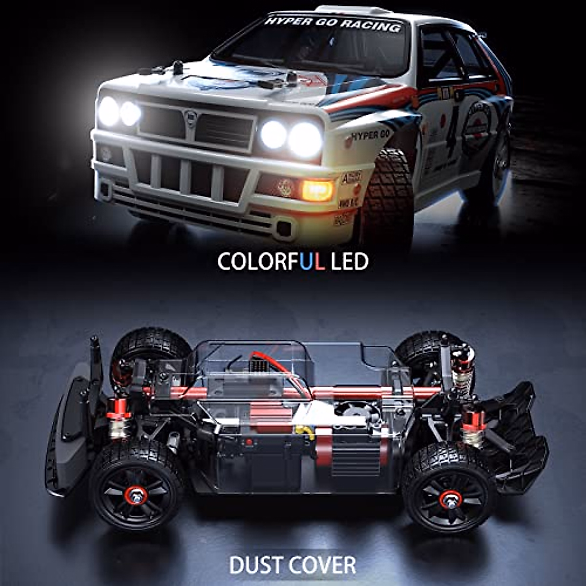 TesPower MJX Hyper Go 14302 Brushless RC Drift Car,1/14 2.4G RTR Remote Control Car for Adult,4WD Off-Road Racing Car,42KM/H High Speed All-Road Electric Hobby Toy Truck