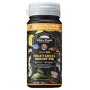 Ultra Fresh Algae Wafers Pleco Food, Spirulina & Algae, Sword Prawns, Balanced Diet, Color Enhancing, All Natural Ingredients, for Algae Eaters, Bottom Feeders, Vegetables Shrimp Pie, 2.12oz