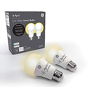GE CYNC Smart Light Bulbs, Bluetooth Enabled, Alexa and Google Home Compatible, Soft White (2Pack), Packaging May Vary