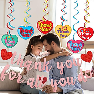 Rose Gold Thank You for All You Do Banner Thank You Teachers Banner Teacher Appreciation Banner Employee Appreciation Banner Teacher/Employee Appreciation Decorations