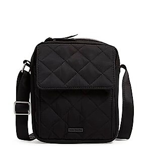 Vera Bradley Women's Performance Twill Small Crossbody Purse, Black, One Size