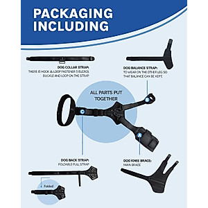 MerryMilo dog knee brace for torn acl hind leg -Upgraded Anti-Slip, Support for Cruciate Ligament Injury, Arthritis, Joint Pain, Muscle Sore, CCL Brace(Size: S, Left Leg)