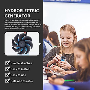 TEHAUX 1set Hydroelectric Teaching Science Portable Kit Physical Wind Small Water Crank Generator Hand Student Emergency Practical Tool Experiment Kits Electricity Manual Power