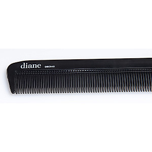 Diane Ionic Rat Tail Comb – Anti-Static Fine Tooth Comb and Hair-Cutting, Styling Tool for Women, Men, Hair Stylists, Barbers with Long Thin Handle, Black, 8 Inches, DBC043