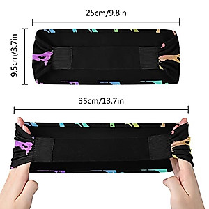 Unisex Workout Headbands Great-dane-Heart-Love Elastic Yoga Sweatband Stretchy Sports Hairband