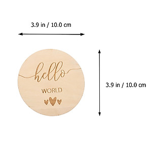 Abaodam 2Pcs Its a Boy Wooden Sign Hello World Sign Birth Announcement Wooden Sign for New Mom Hospital Photography Prop Boho Decorations