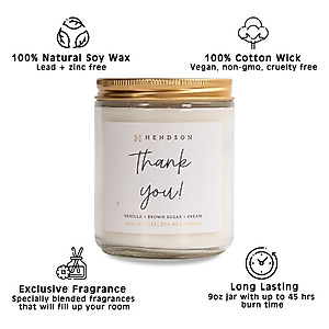 Thank You Gifts for Women - Thank You Candle Gifts Ideas for Friends, Coworkers, Boss, Employee, Mom, Hostess - Inspirational Candles, Birthday, Friendship, Appreciation Presents for Her