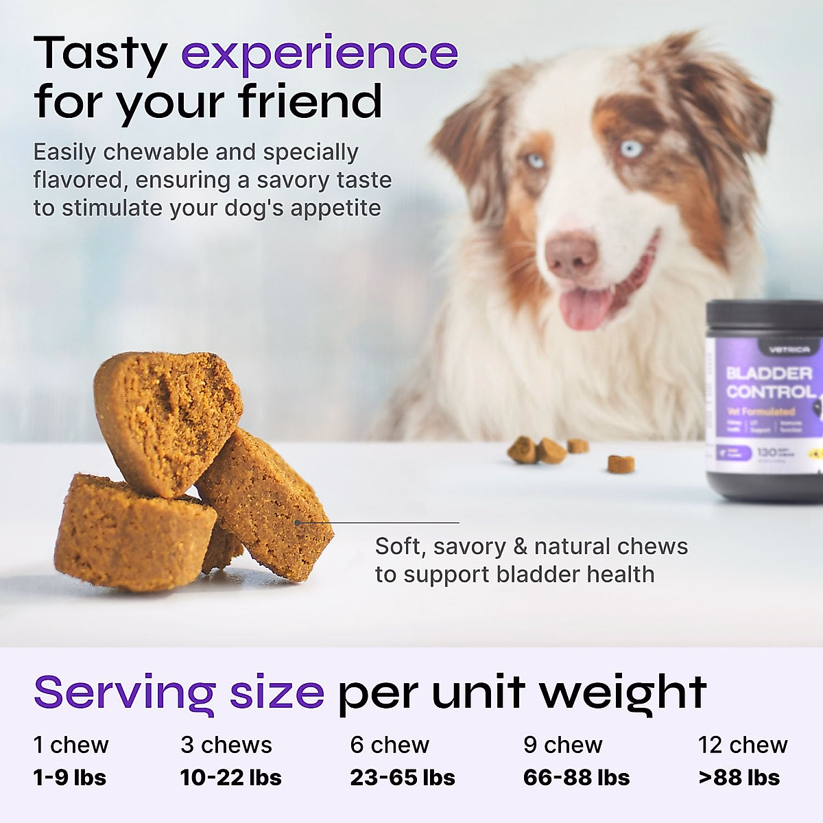 Dog UTI Treatment - Bladder Control Cranberry Chews - Dog Cranberry Supplement for Urinary Tract, Bladder & Kidney Health - Cranberry D-Mannose Soft Treats for Dog Incontinence - Healthy Bladder