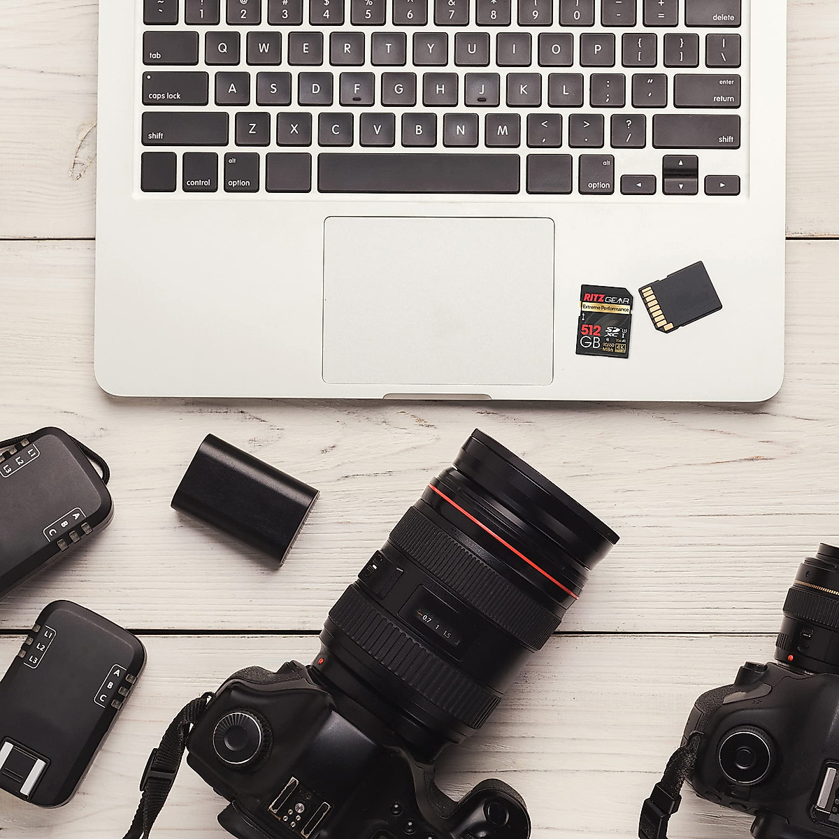 Ritz Gear 512GB High-Speed SDXC UHS-I SD Card, C10, U3, V30, Full-HD & 4K Memory Card